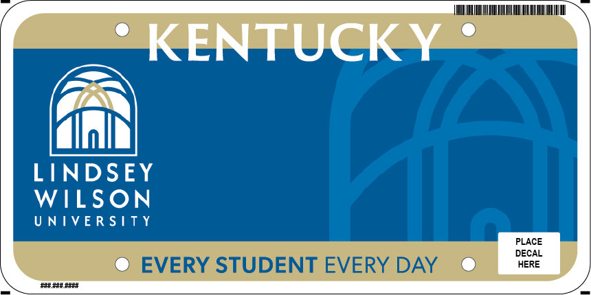 New Lindsey Wilson University License Plate Available in Kentucky ...