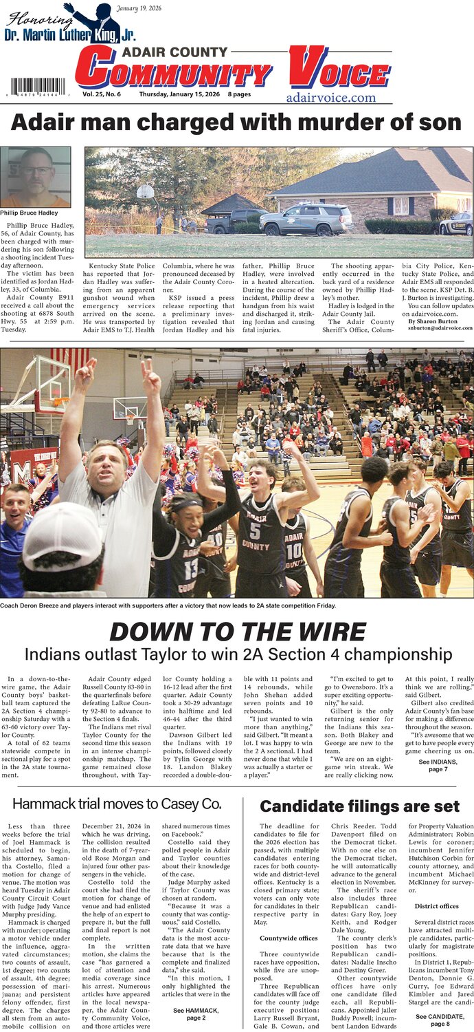 January 15, 2025 - Adair County Community Voice