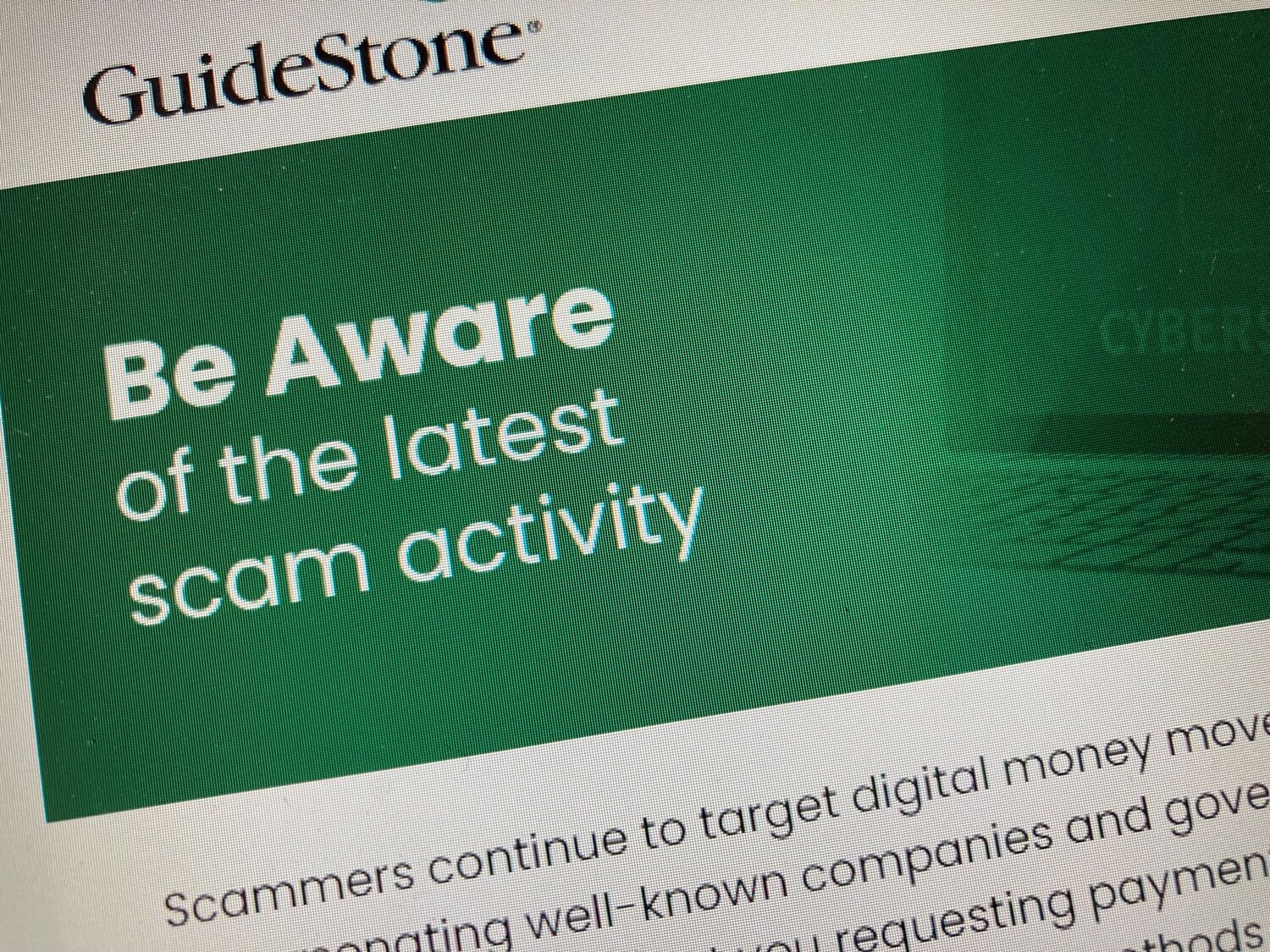 Guidestone warns clients to be on look for scammers - The Christian Index