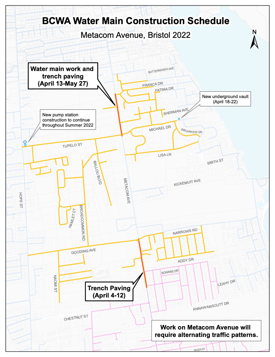 BCWA projects resuming on Metacom Avenue | EastBayRI.com - News ...