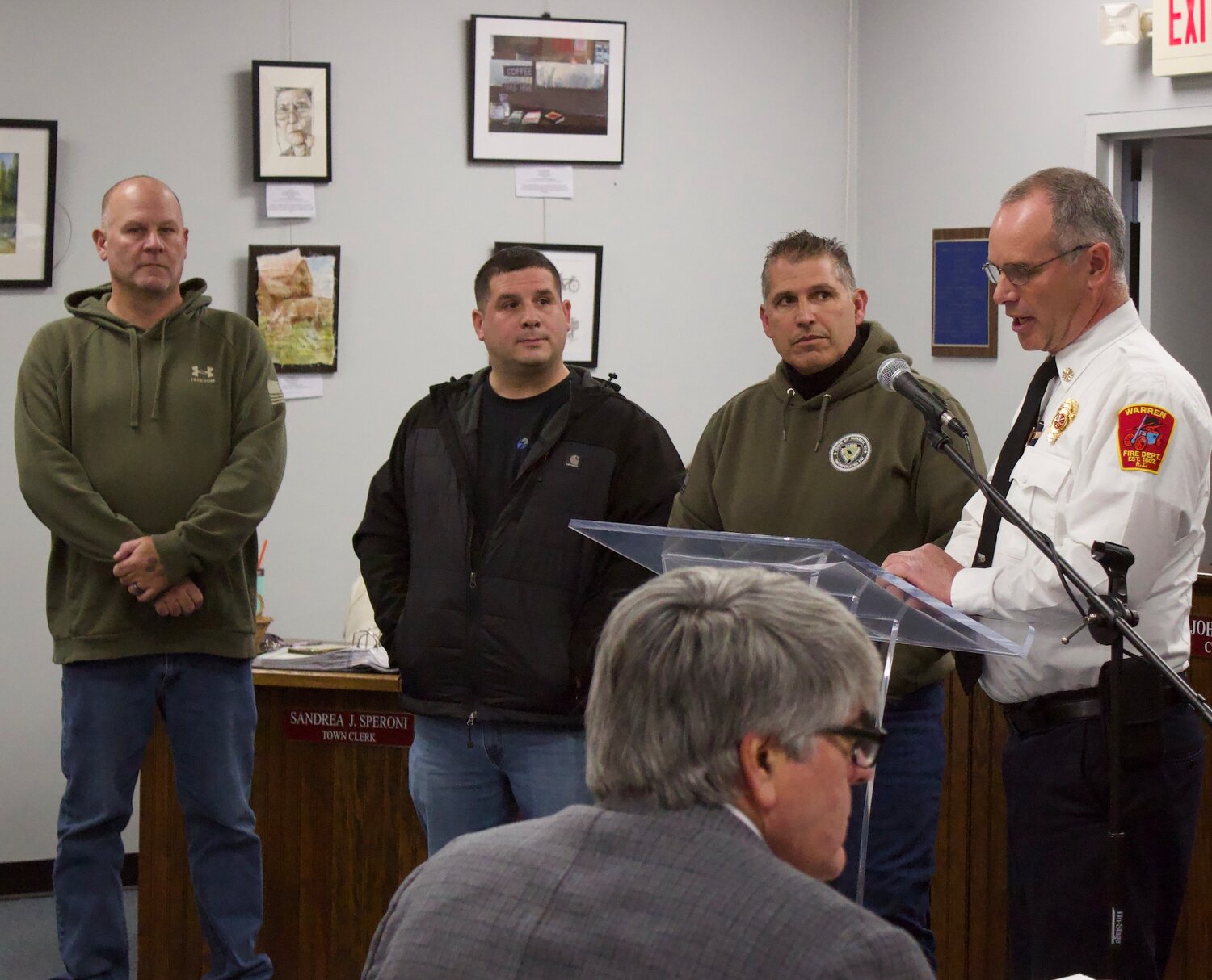 Warren Town Council salutes heroic lifesaving DPW personnel | EastBayRI ...