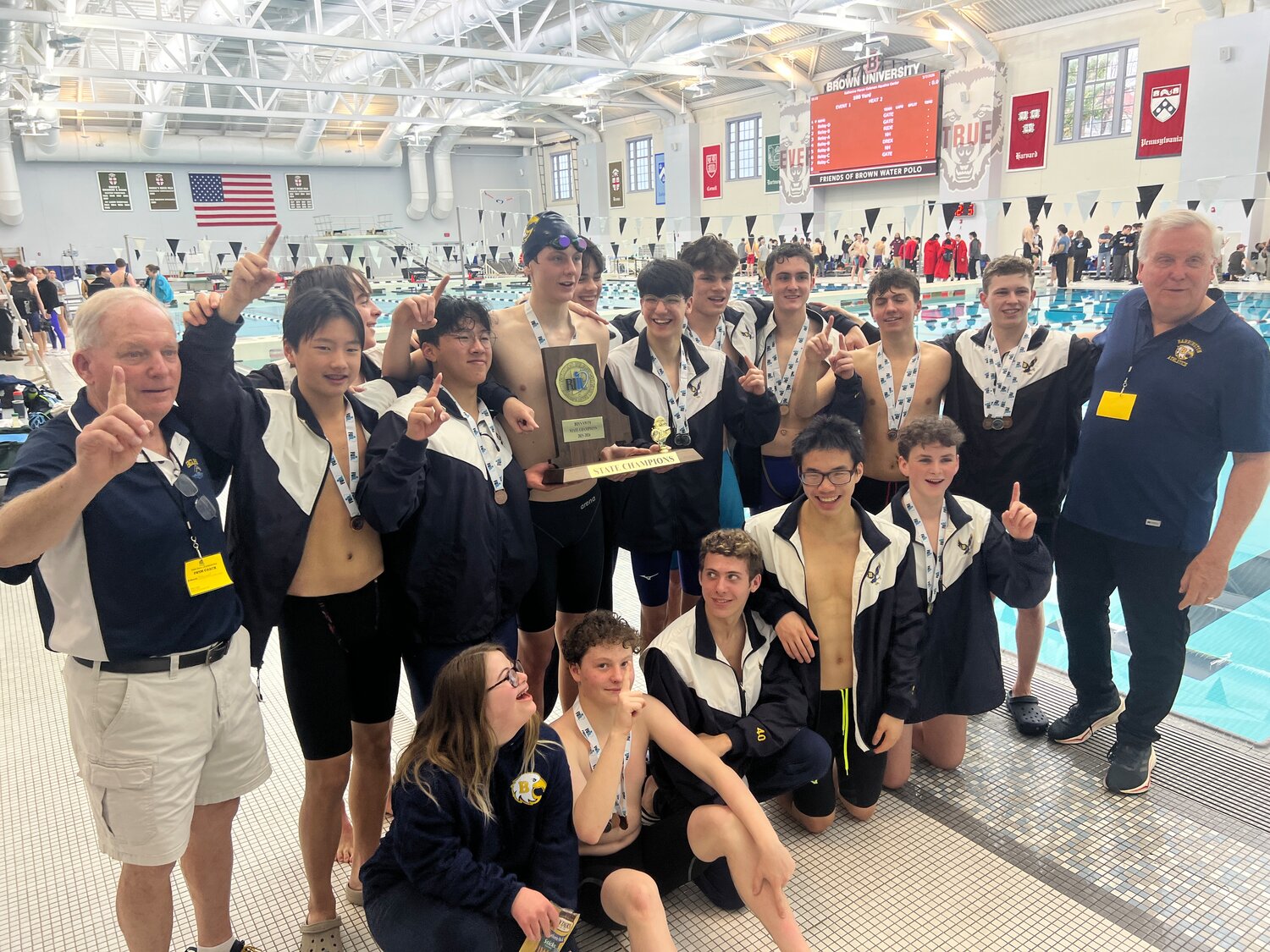 Strength in numbers: BHS boys swim team wins states | EastBayRI.com ...