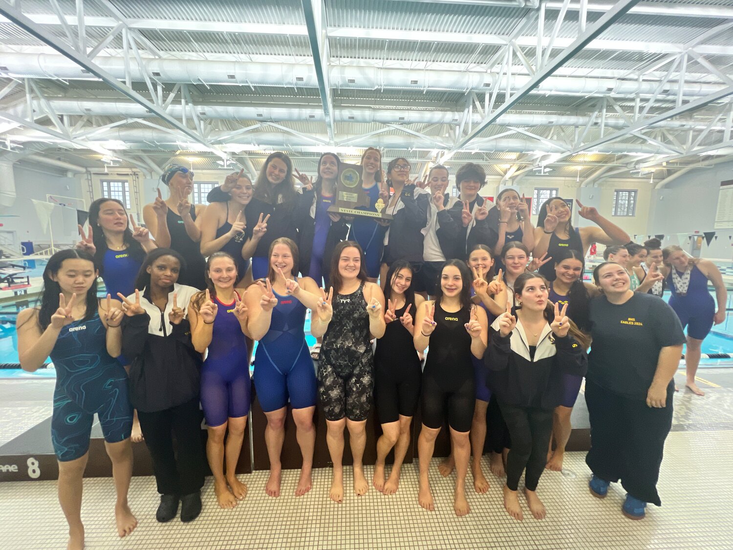 Twice as nice: Barrington boys and girls win state swim championships ...