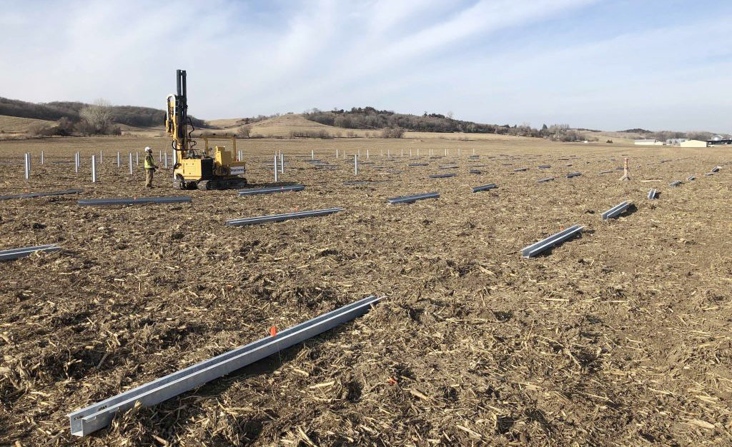 Construction is underway on a solar-plus-storage project in Burt and ...