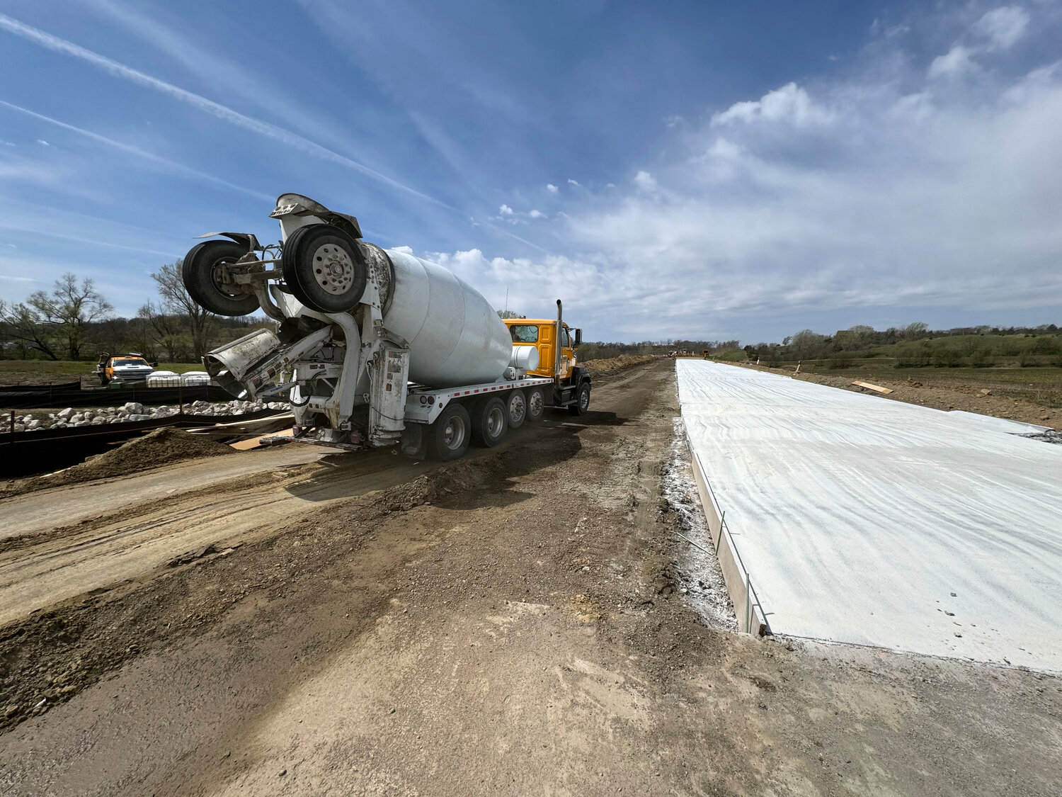 Concrete pouring begins for Blair's south bypass | Washington County ...