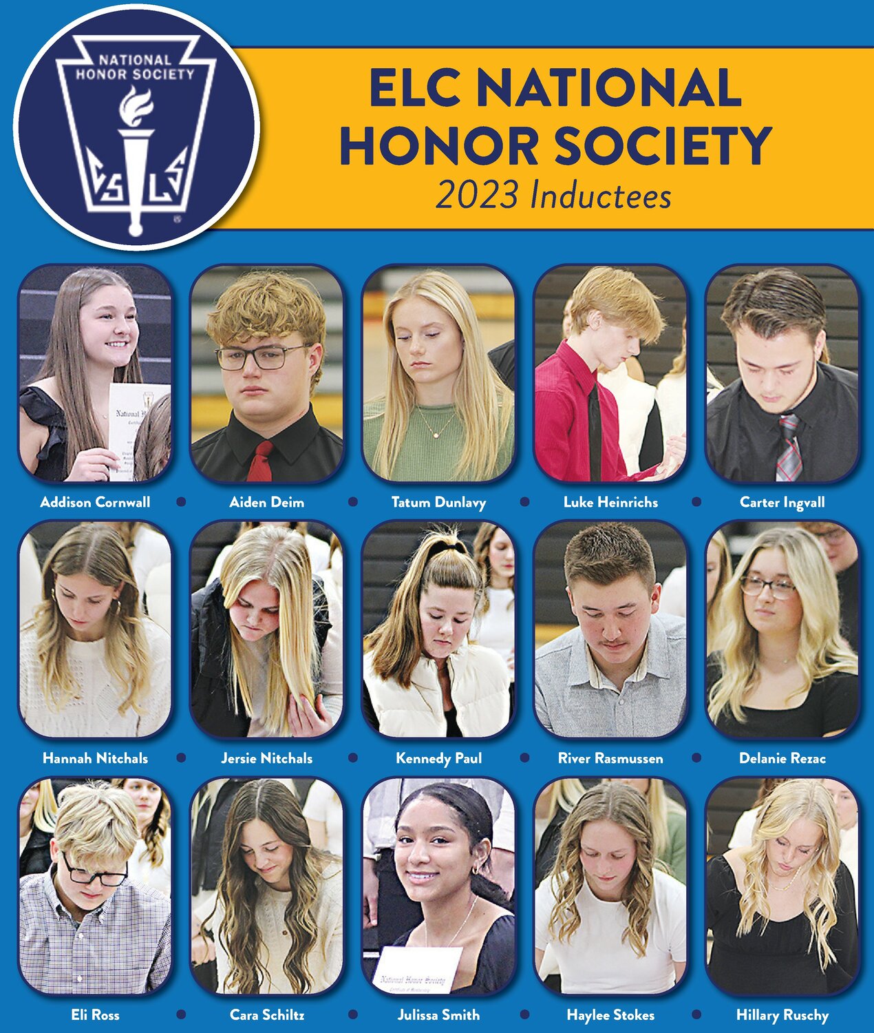 ELC inducts 15 into National Honor Society - Estherville News