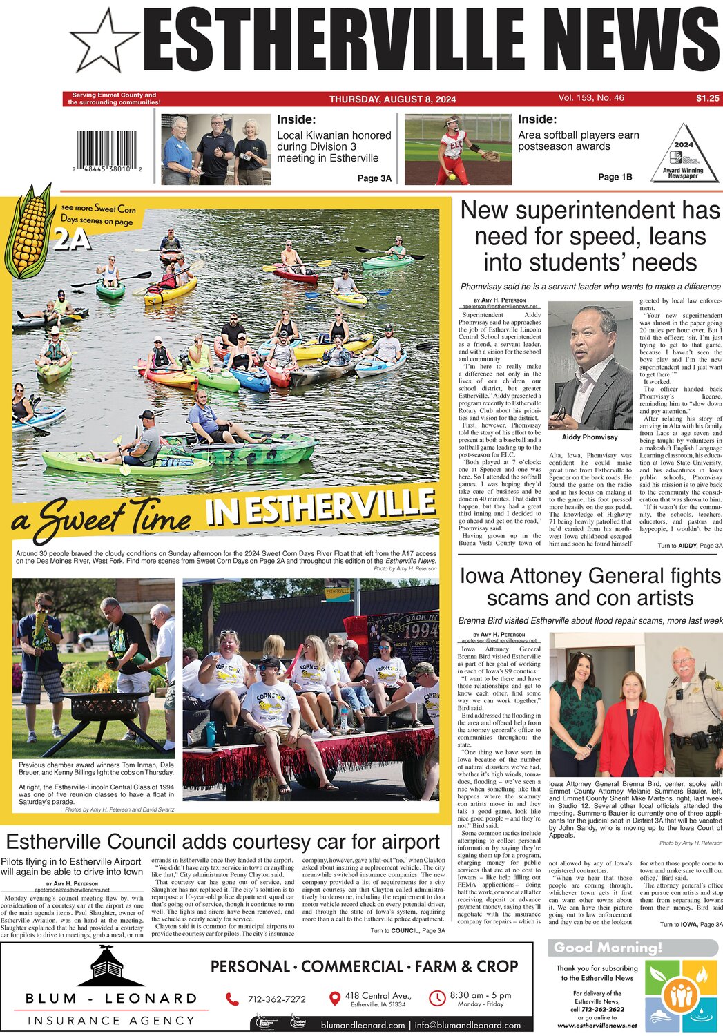 Thursday, August 8, 2024 - Estherville News