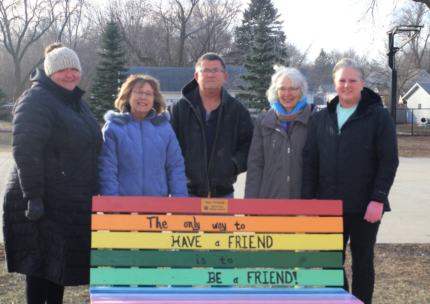 Northstar Nights Kiwanians add new bench - Estherville News