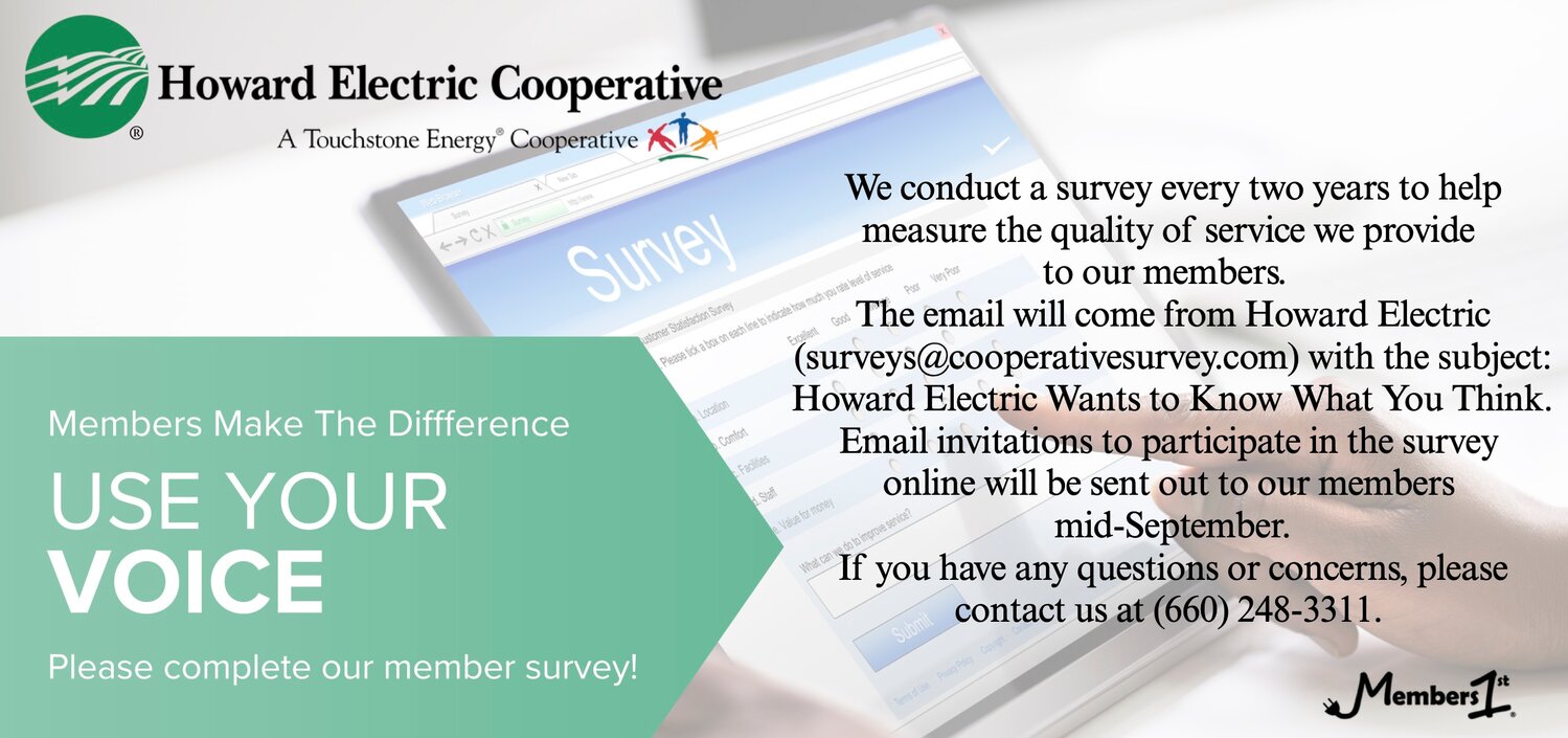 Howard Electric to survey its members through Oct. | The Fayette Advertiser