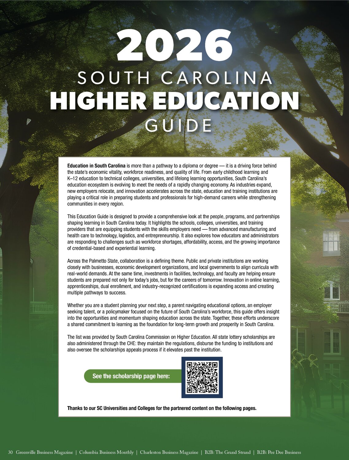 2026 South Carolina Higher Education Guide - Greenville Business Magazine