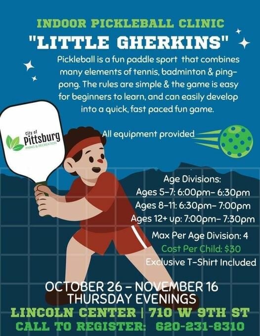 “Little Gherkins” indoor youth pickleball - The Morning Sun