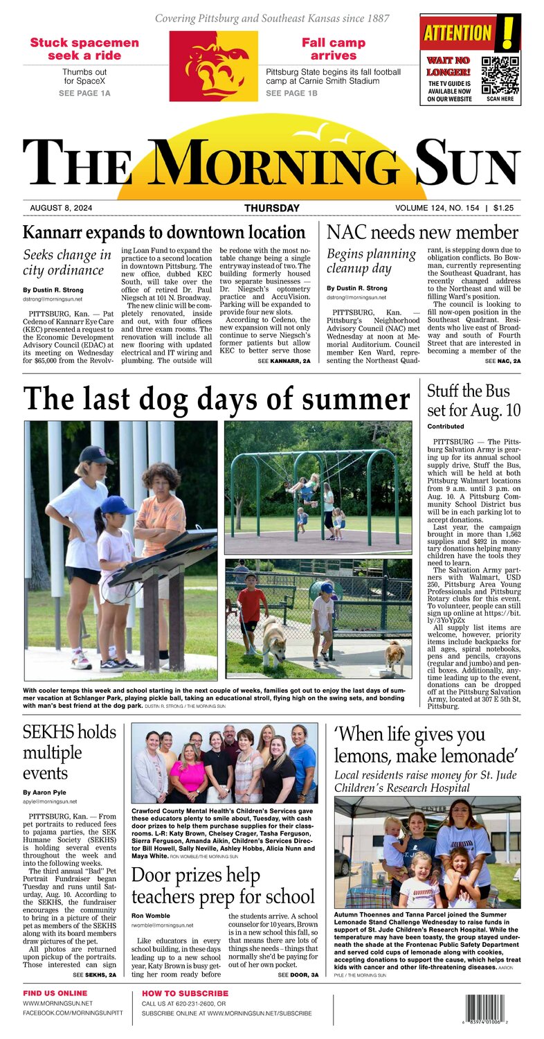 Thursday, August 8, 2024 - The Morning Sun