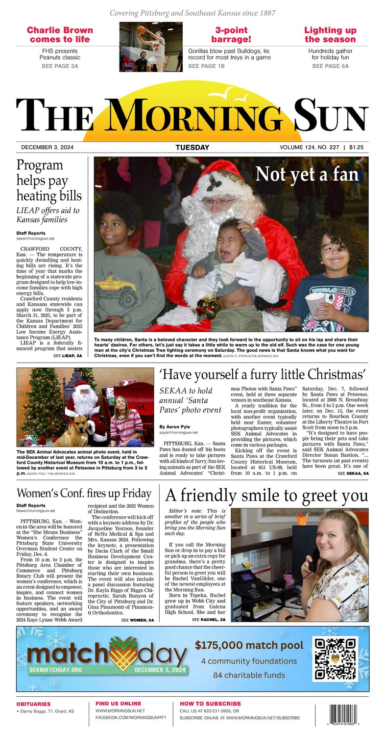 Tuesday, December 3 - The Morning Sun