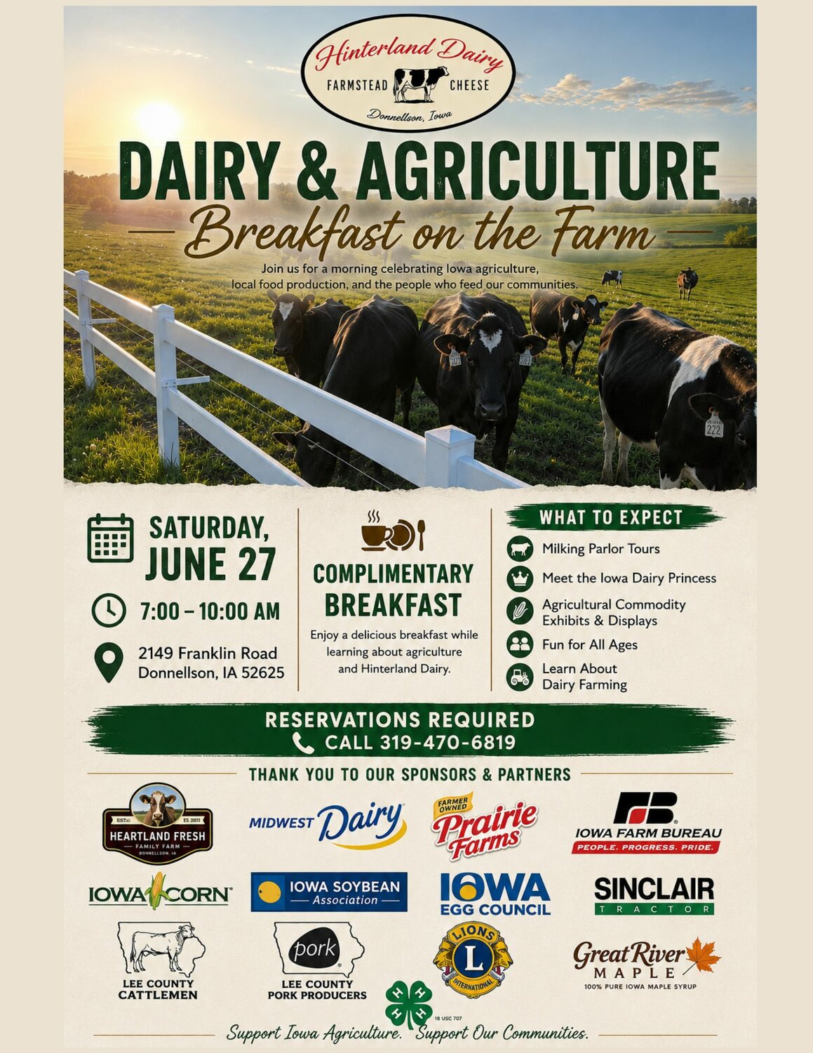 Hinterland Dairy to host free breakfast - Pen City Current