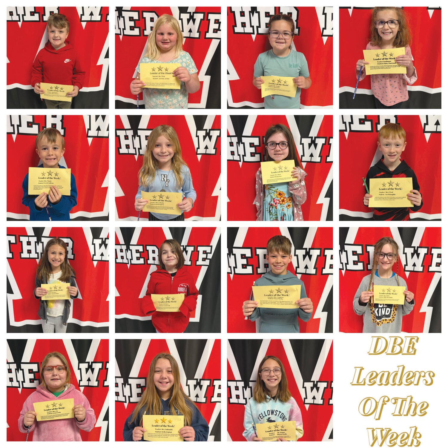 Daniel Boone Elementary Leaders of the Week - Warren County Record